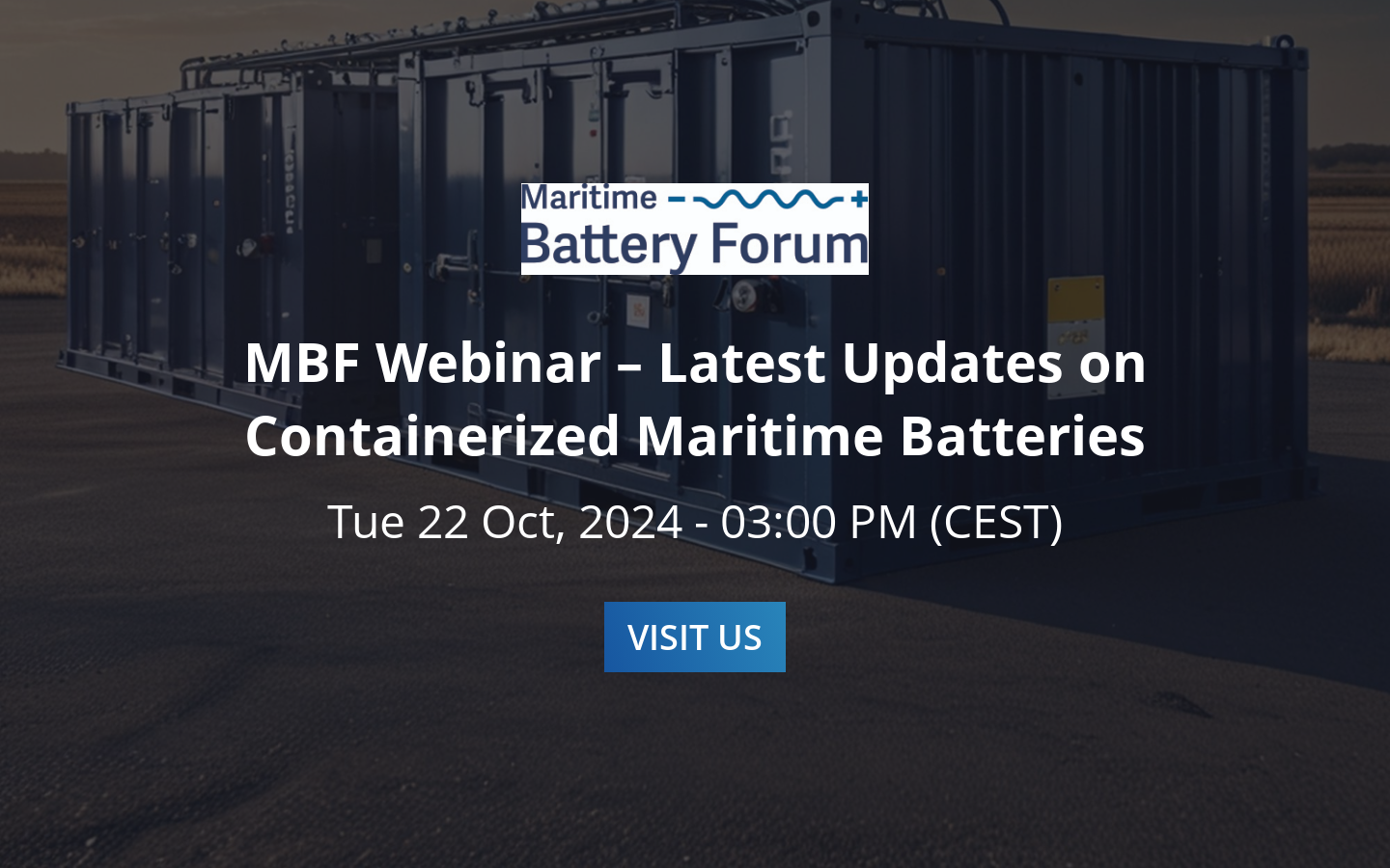 MBF Webinar – Latest Updates on Containerized Maritime Batteries